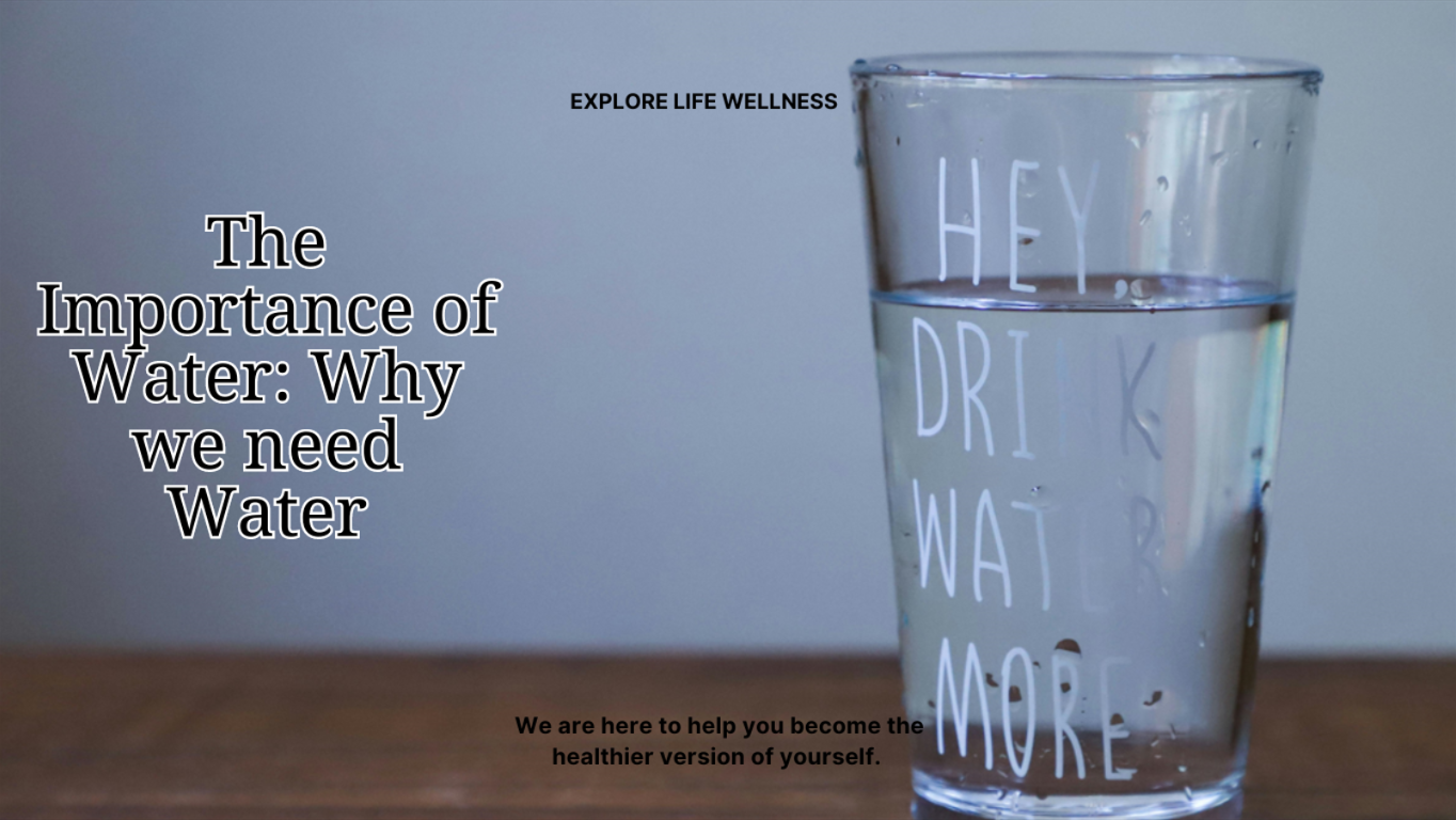 The Importance of Water: Why we need Water - Explore Life Wellness